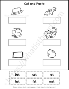"at" Word Families Posters, Flashcards and Activity - Your Home Teacher