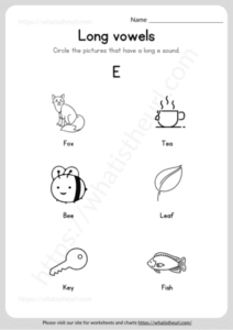 Circle the pictures that have a long vowel - Learning Long Vowel - Your ...