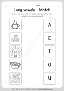 Long Vowels - Match - Your Home Teacher