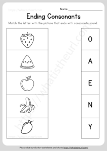 Ending Consonants - Your Home Teacher